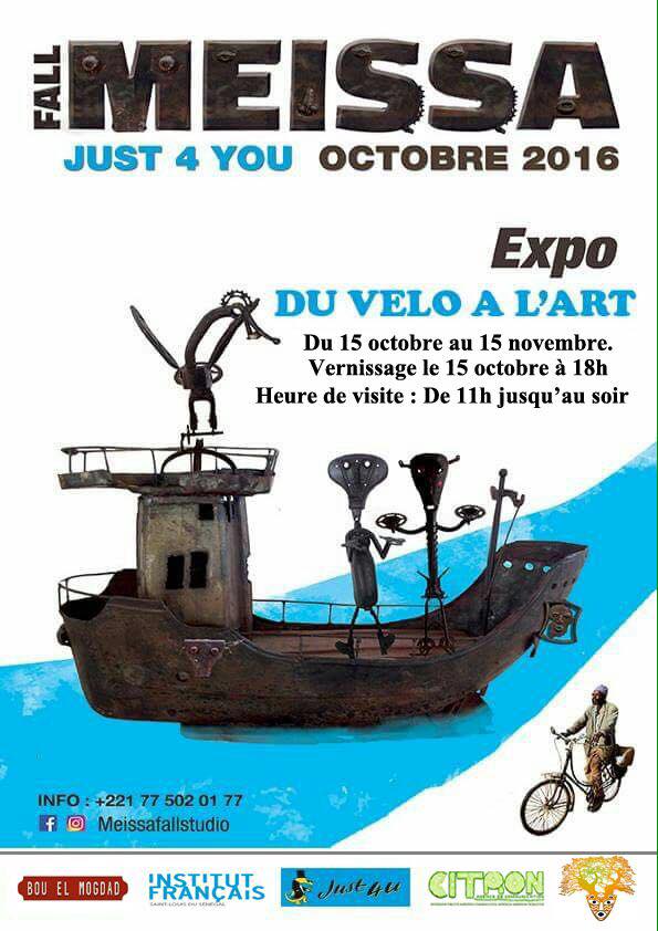 Exposition : « Du vélo à l’art » de l’artiste Meïssa Fall / Le 221 ...